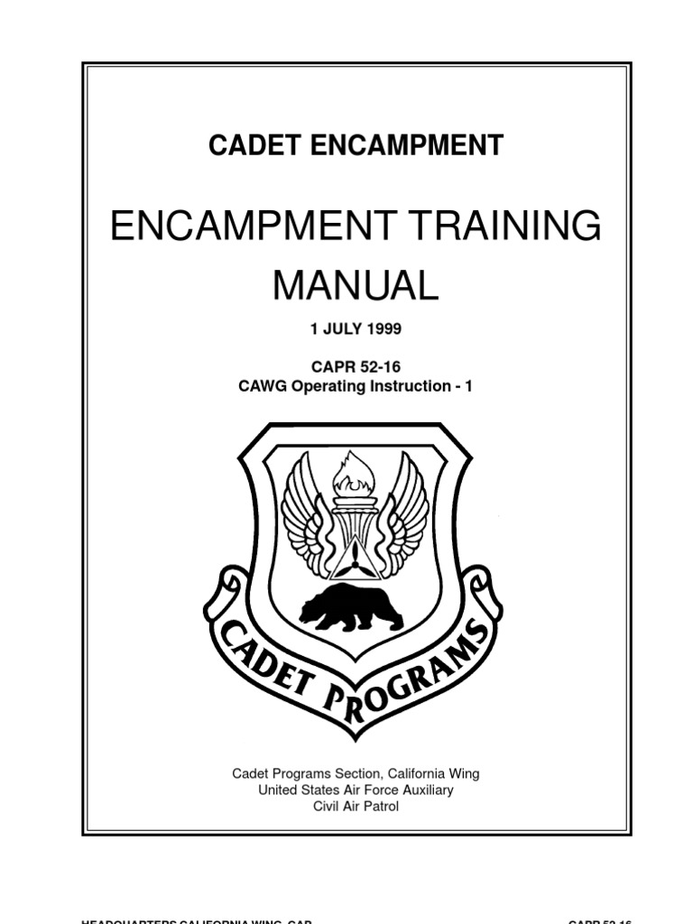 Encampment Training Manual | PDF | Civil Air Patrol | United States Air ...