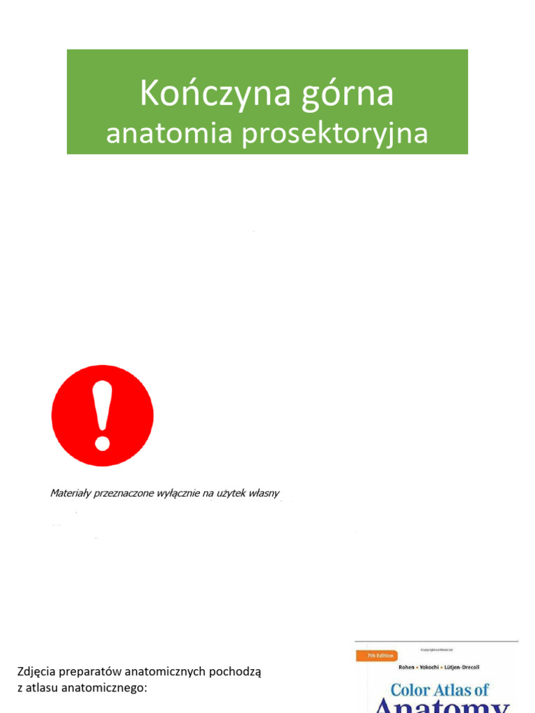 Anatomia Prosektoryjna - Kończyna Górna | PDF