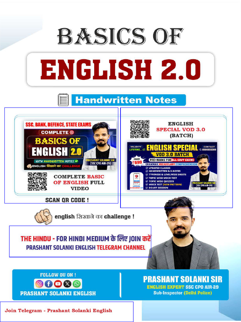 Basics of English (Hand-written Notes_New-1 | PDF