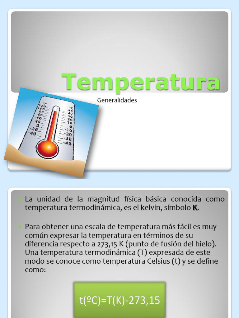 Presentacin Temperatura Presin Humedad Phmetro | PDF | Temperatura ...