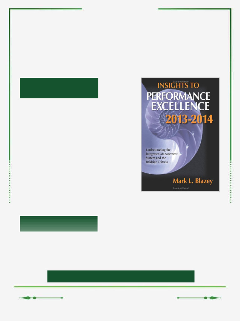 Insights to performance excellence 2013 2014 understanding the ...
