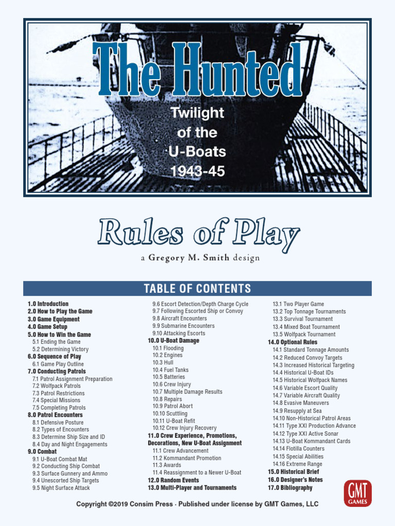 The Hunted - Rules | PDF | U Boats | Torpedo