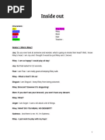 Inside Out Script Excerpt: Dinner Scene | PDF
