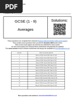 Reverse Mean Past Paper Questions | PDF