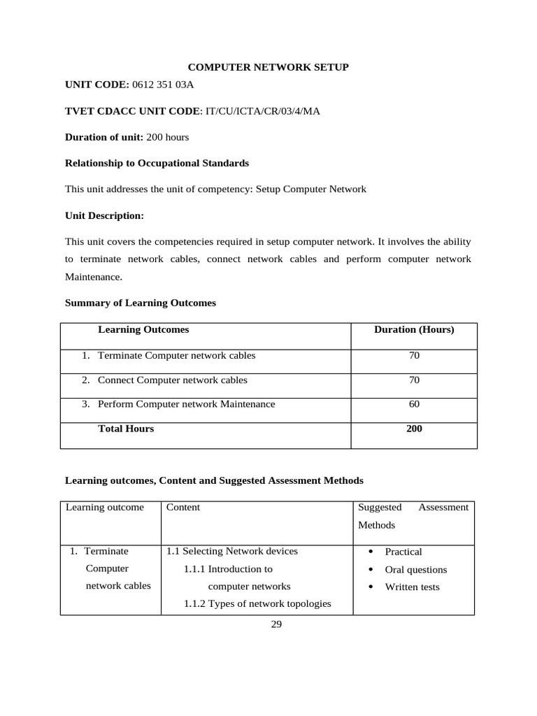 Computer Network Setup Training Guide | PDF | Computer Network ...