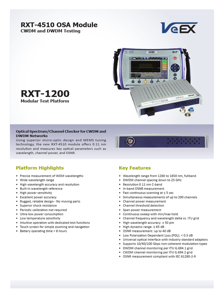 RXT-4510_Módulo_D05-00-133P_C00 | PDF | Wavelength Division ...