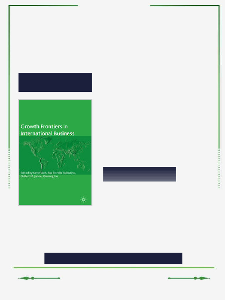 Growth Frontiers in International Business 1st Edition Kevin Ibeh eBook ...