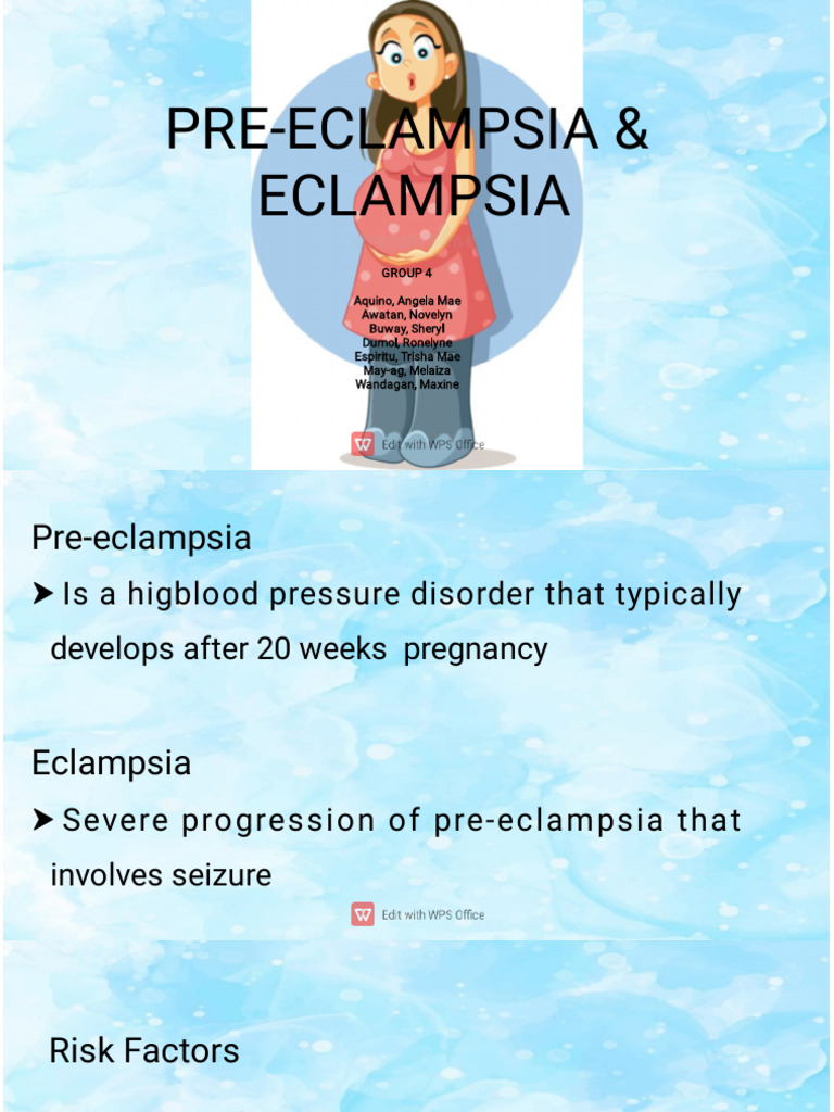 Pre-Eclampsia and Eclampsia Overview | PDF