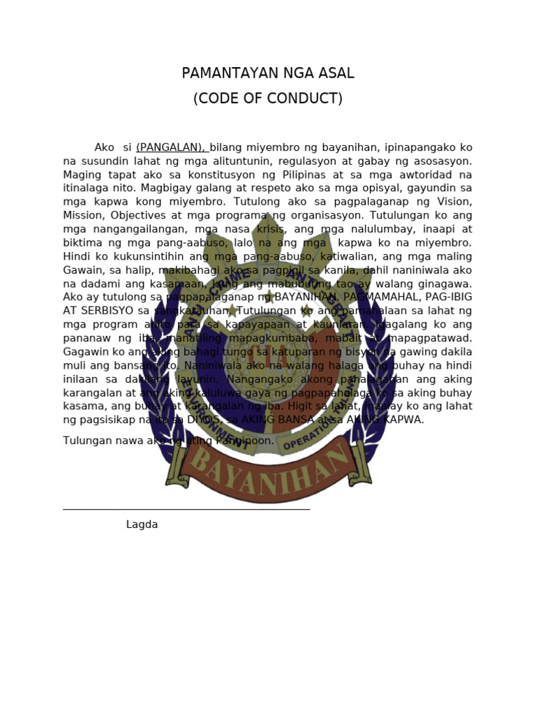 Pamantayan Nga Asal | PDF