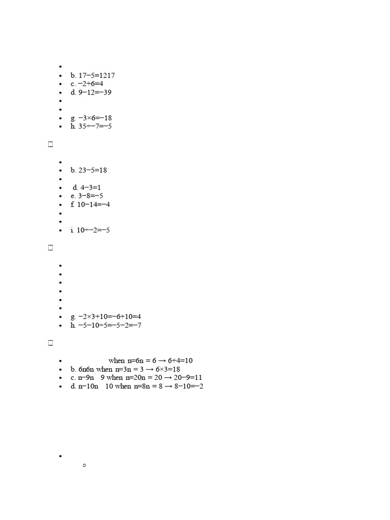 Basic Arithmetic and Sequences Guide | PDF | Function (Mathematics ...