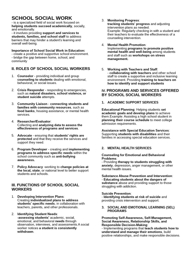 Fosw Super Final | PDF | Social Work | Mental Health