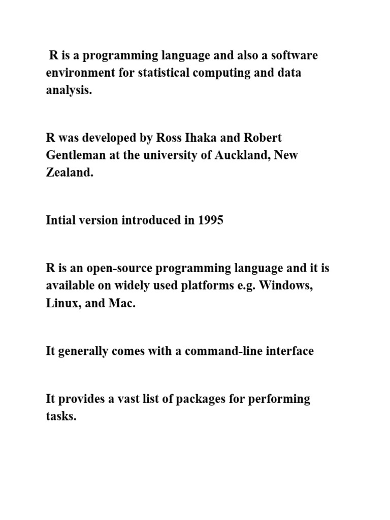 1 r | PDF | R (Programming Language) | Computer Programming