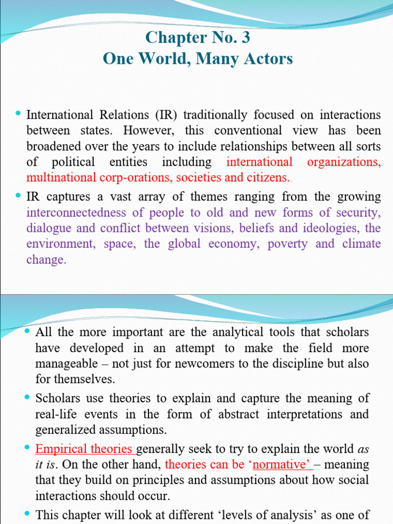 IR Slides Chapter 3-1 | PDF | Foreign Policy | Policy
