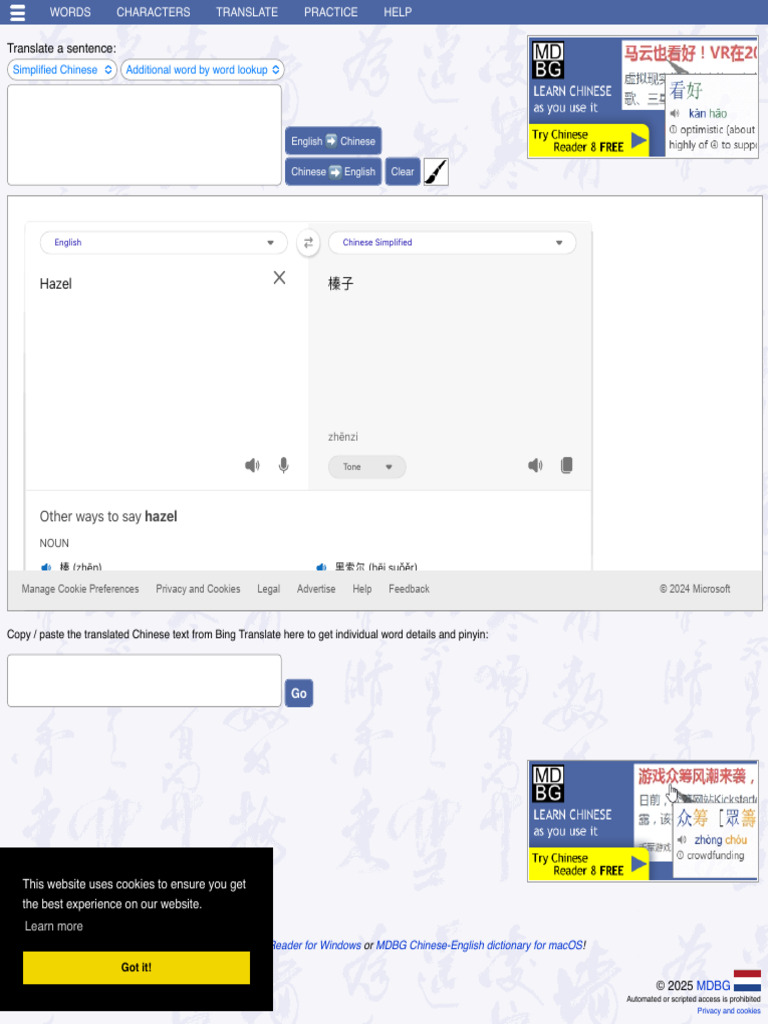Translate - MDBG Chinese Dictionary | PDF