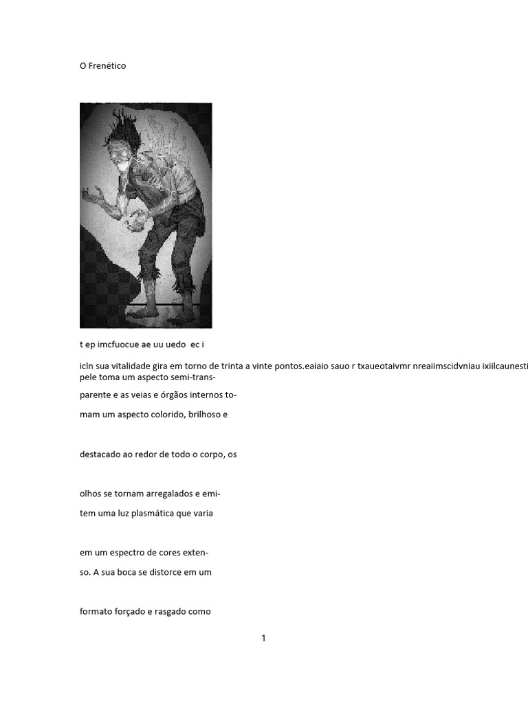 Características do Frenético: Criatura Distinta | PDF