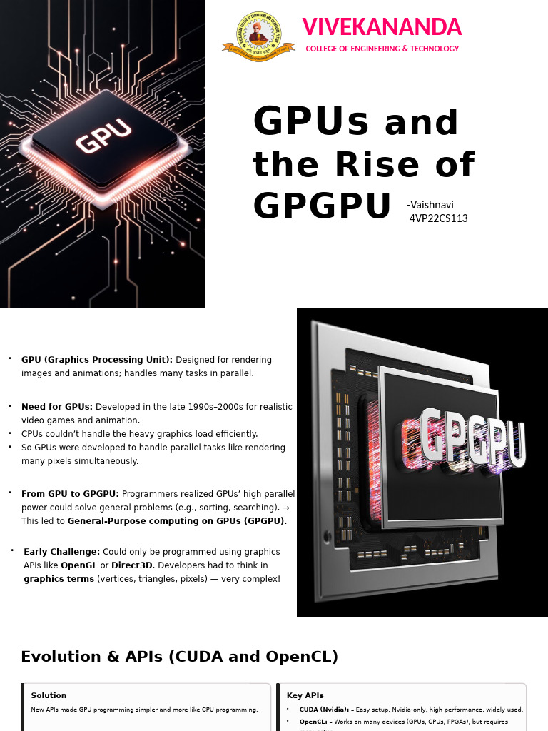 Evolution of GPUs to GPGPU Computing | PDF | Graphics Processing Unit ...