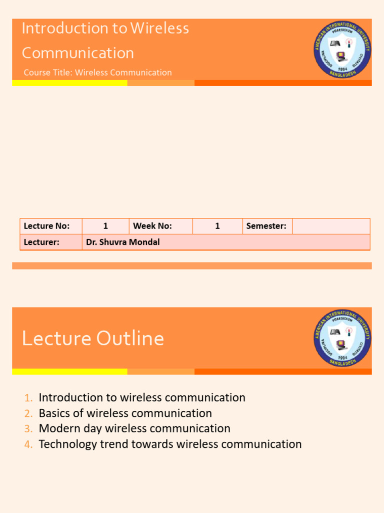 Introduction to Wireless Communication | PDF | Wireless | Wi Fi