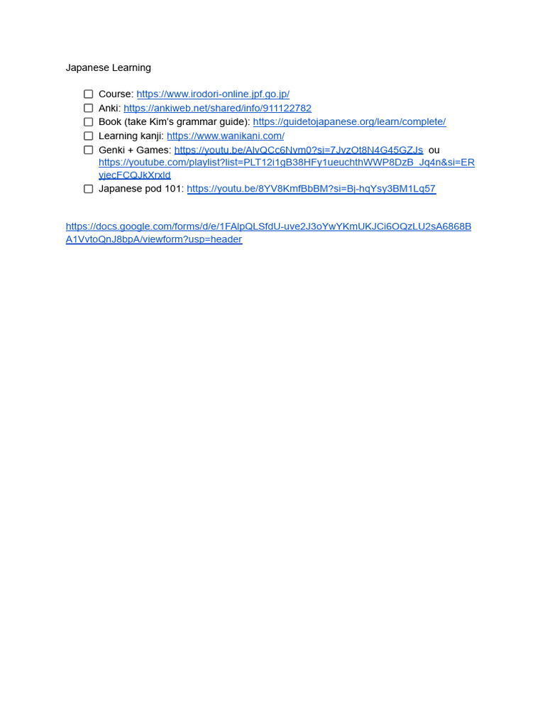 Japanese Learning 1 | PDF