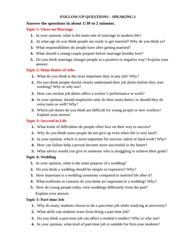 Follow-Up Questions | PDF | Foreign Language | Traffic