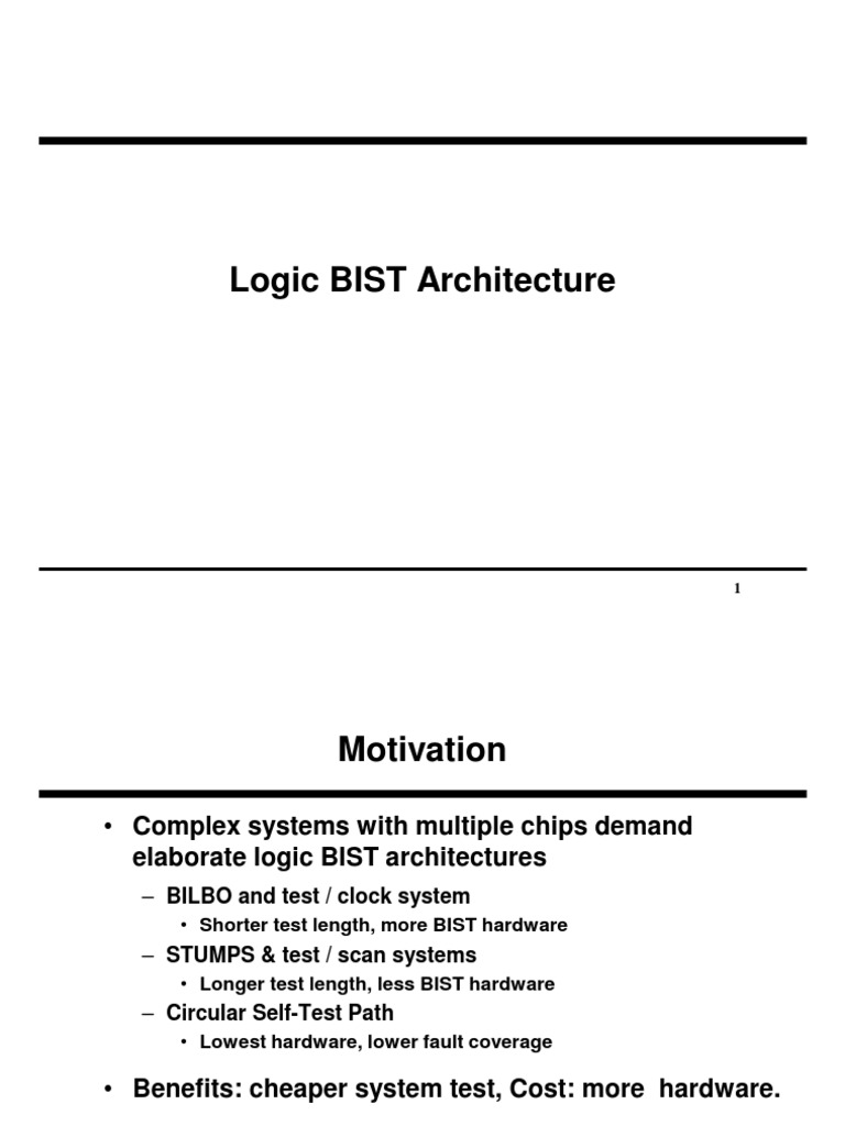 Logic BIST Architecture Overview | PDF | Computer Engineering ...