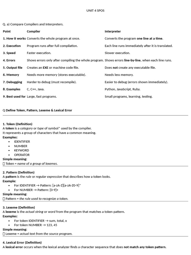 UNIT 4 SPOS | PDF | Parsing | Process (Computing)
