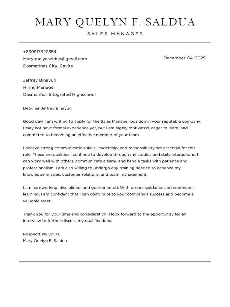 App Letter | PDF