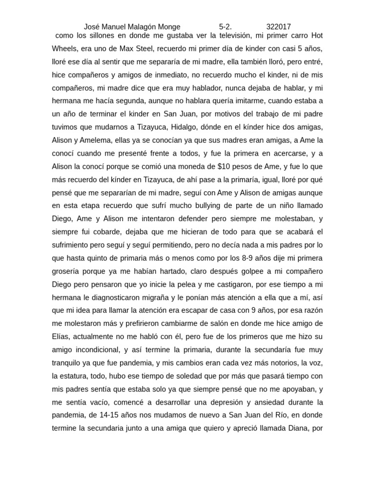 Mi Vida y La Psicología | PDF