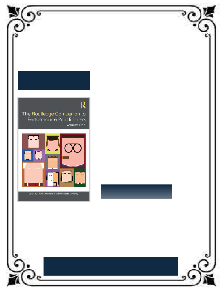 The Routledge Companion to Performance Practitioners Volume One 1 ...