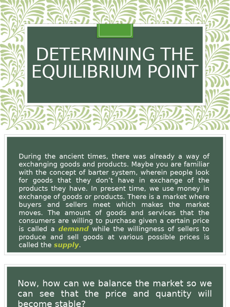 Understanding Market Equilibrium Points | PDF