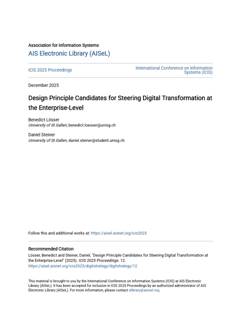 Design Principles for Digital Transformation | PDF | Governance ...