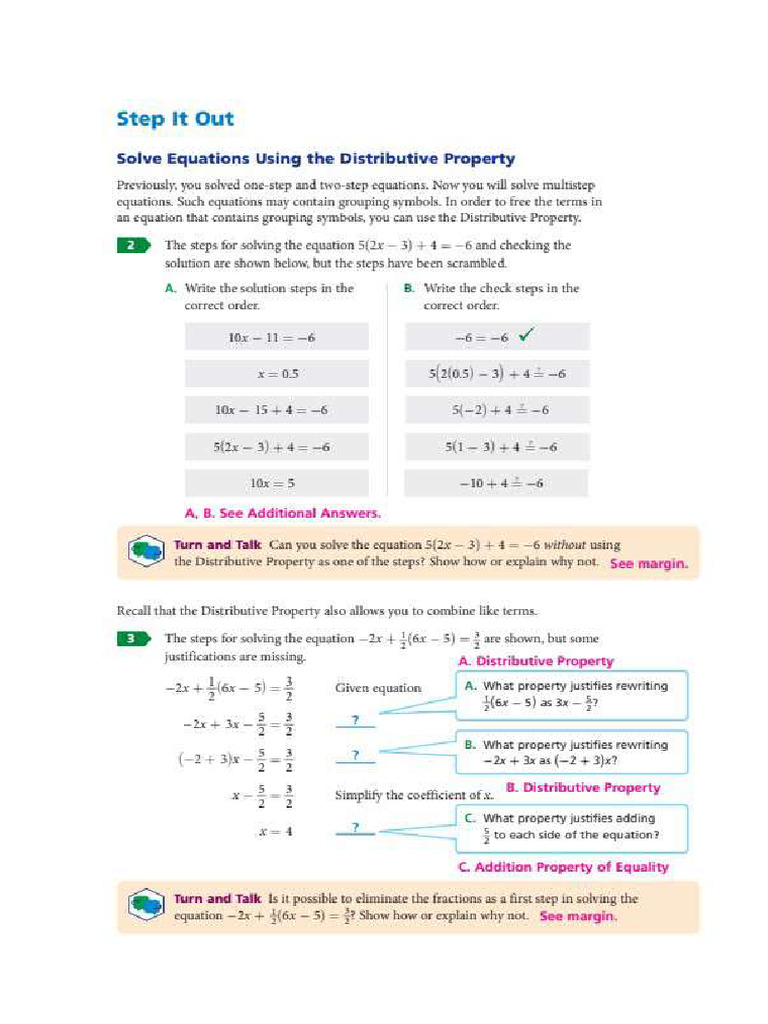 Write and Solve Equations64V74 | PDF