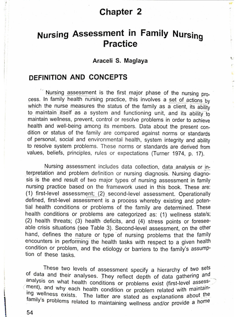 Family Nursing Process by Maglaya | PDF