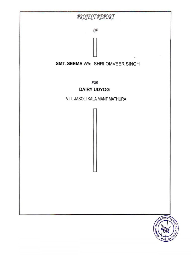 Seema Jasoli Project Report | PDF
