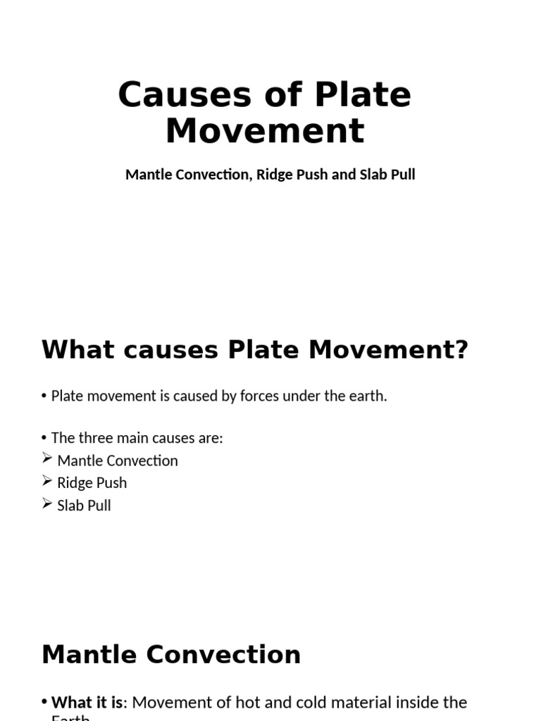 Causes of Plate Movement Explained | PDF | Plate Tectonics | Convection