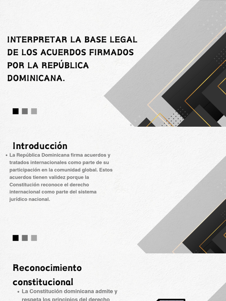 Acuerdos Internacionales en RD: Marco Legal | PDF
