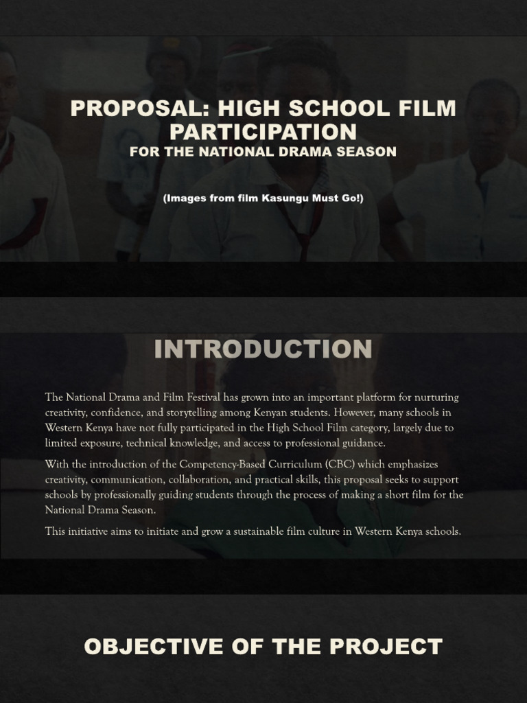 High School Film Proposal for Kenya | PDF | Communication | Cognition