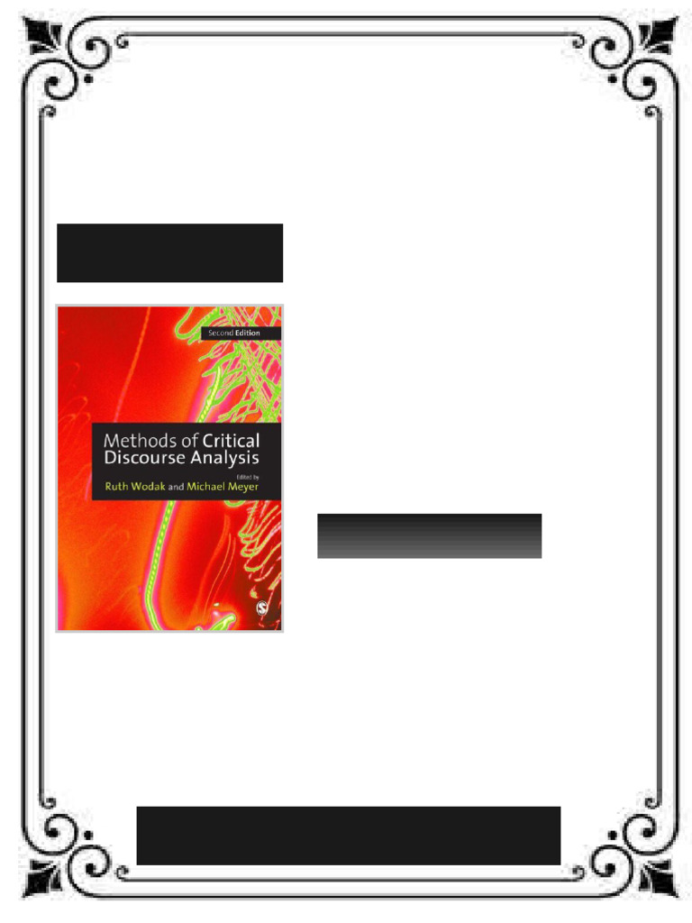 Methods for Critical Discourse Analysis 2nd Edition Ruth Wodak ebook ...