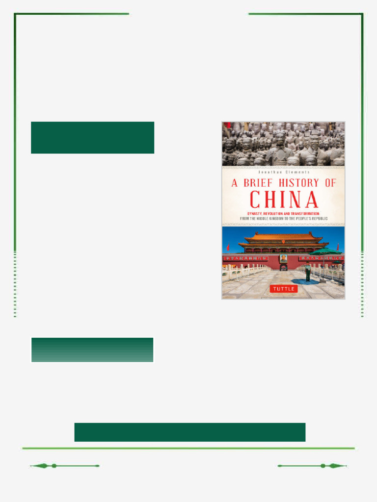 A Brief History of China Dynasty Revolution and Transformation The ...