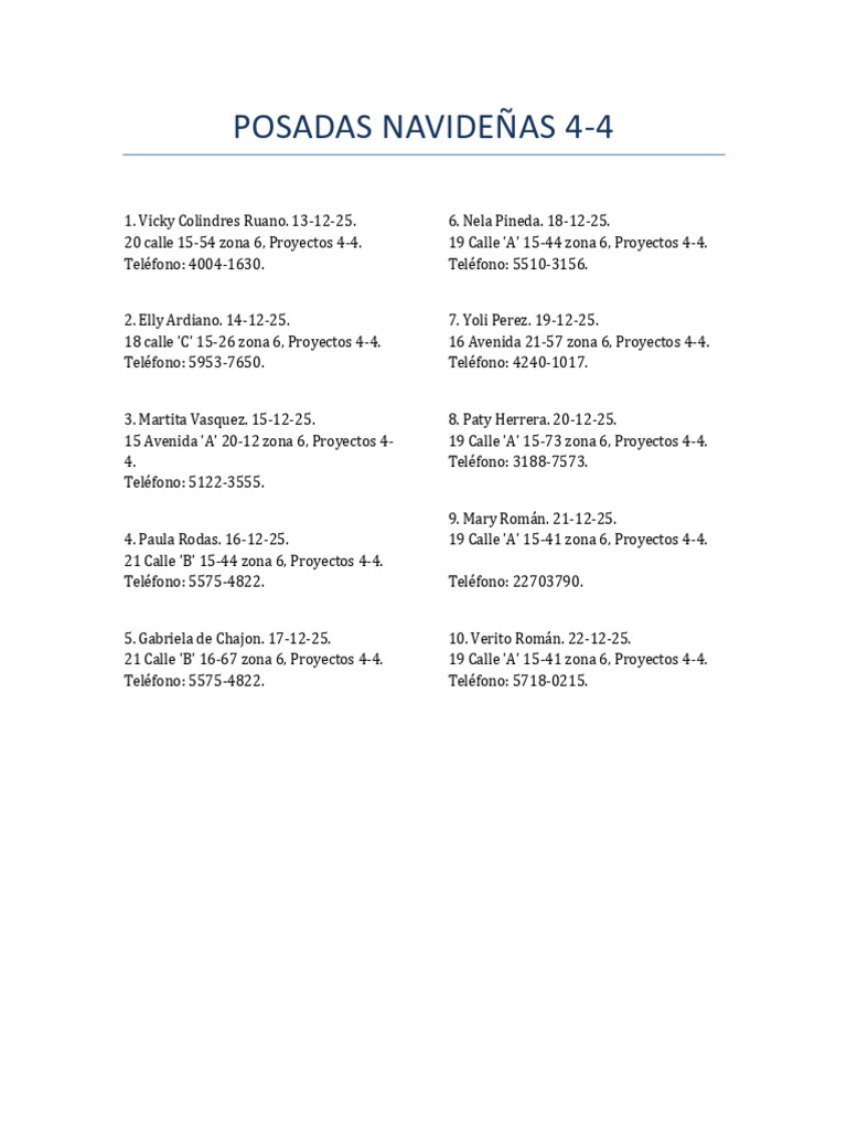 Posadas Navideñas Proyectos 4-4 | PDF