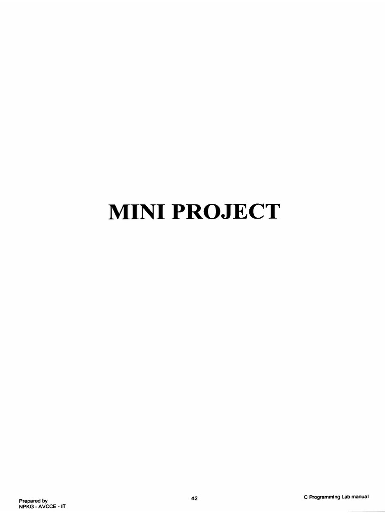 Lab Program 8 and 9 Mini Projects | PDF