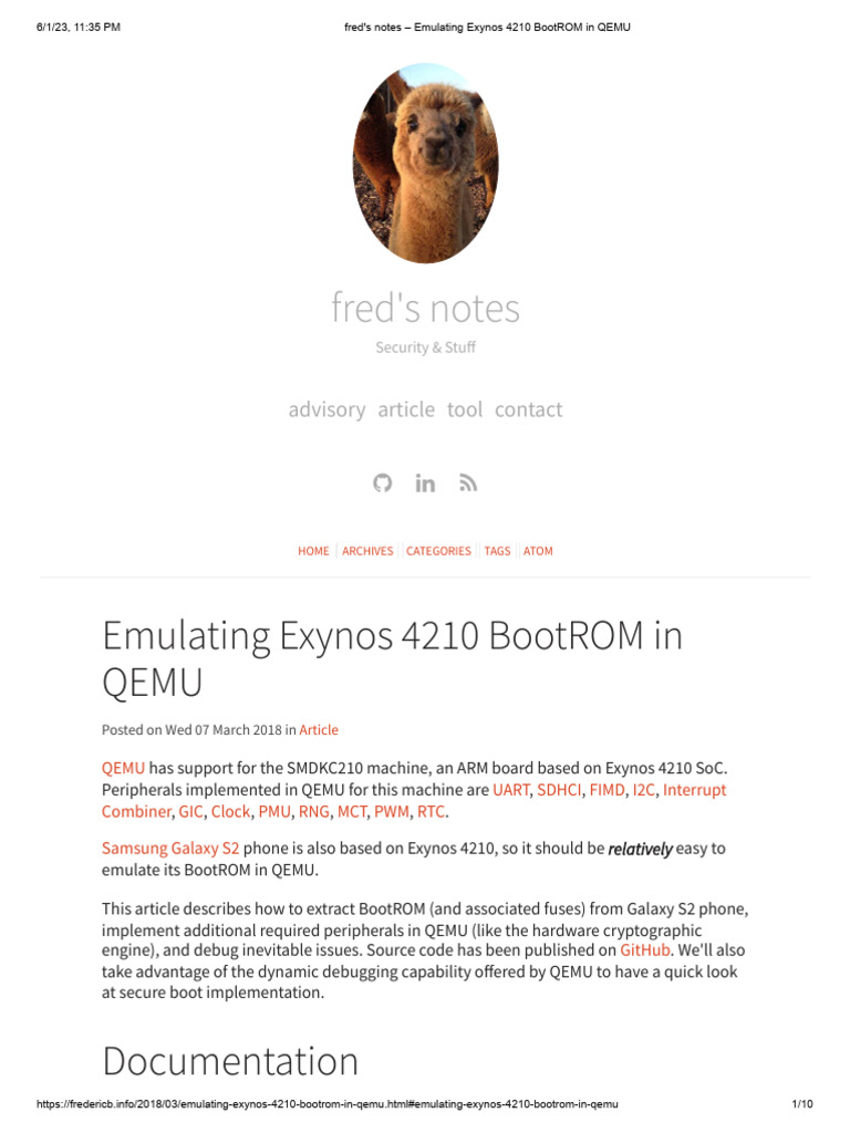 Emulate Exynos 4210 BootROM in QEMU | PDF | Computing | Computer ...