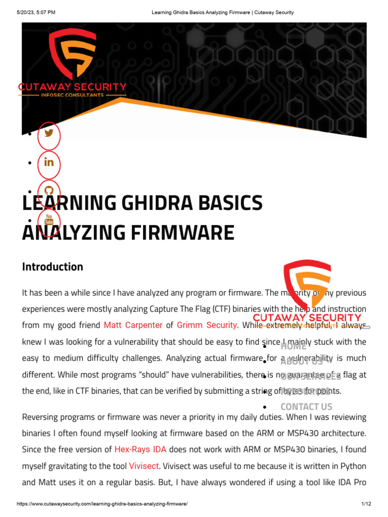 Ghidra Firmware Analysis Guide | PDF | String (Computer Science ...