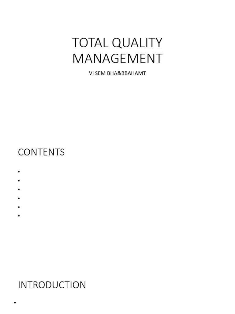 Understanding Total Quality Management | PDF | Quality Management ...