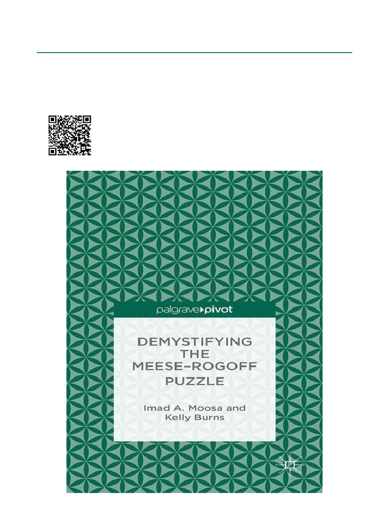 Demystifying the Meese Rogoff Puzzle ISBN 9781137452474, 1137452471 ...