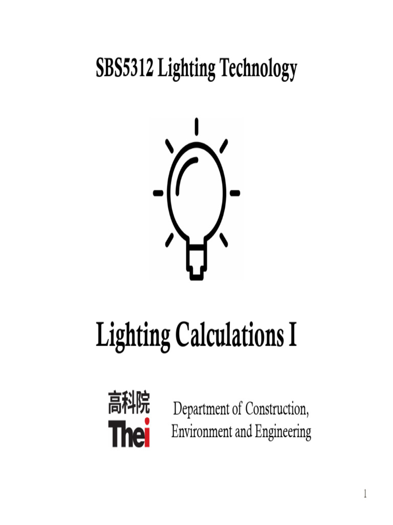 Lighting Calculations and Design Methods | PDF | Lighting | Light