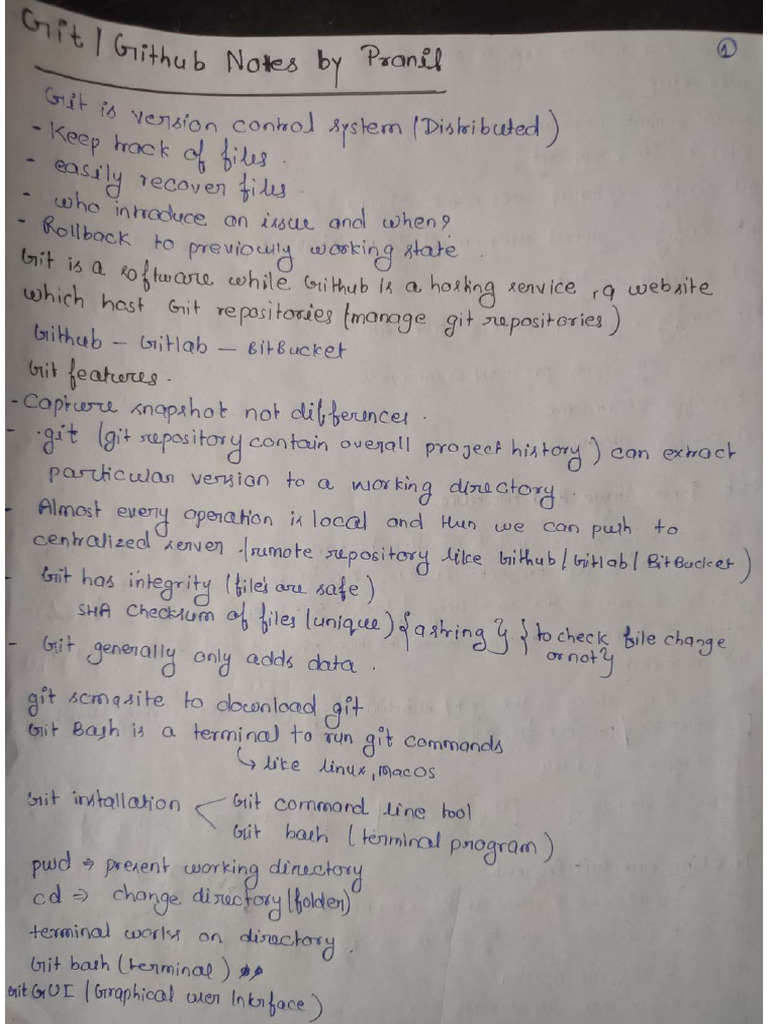 Git and Github Notes | PDF