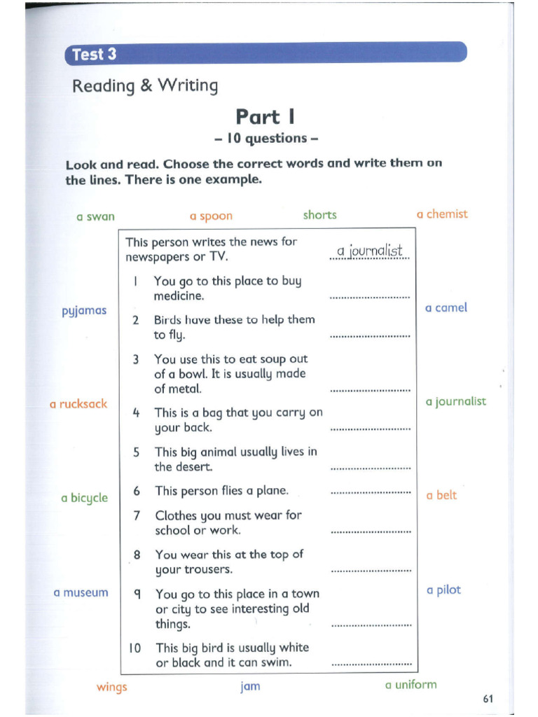 A2 Test 3 | PDF