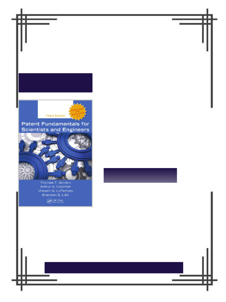 Patent fundamentals for scientists and engineers 3rd ed Edition Gordon ...