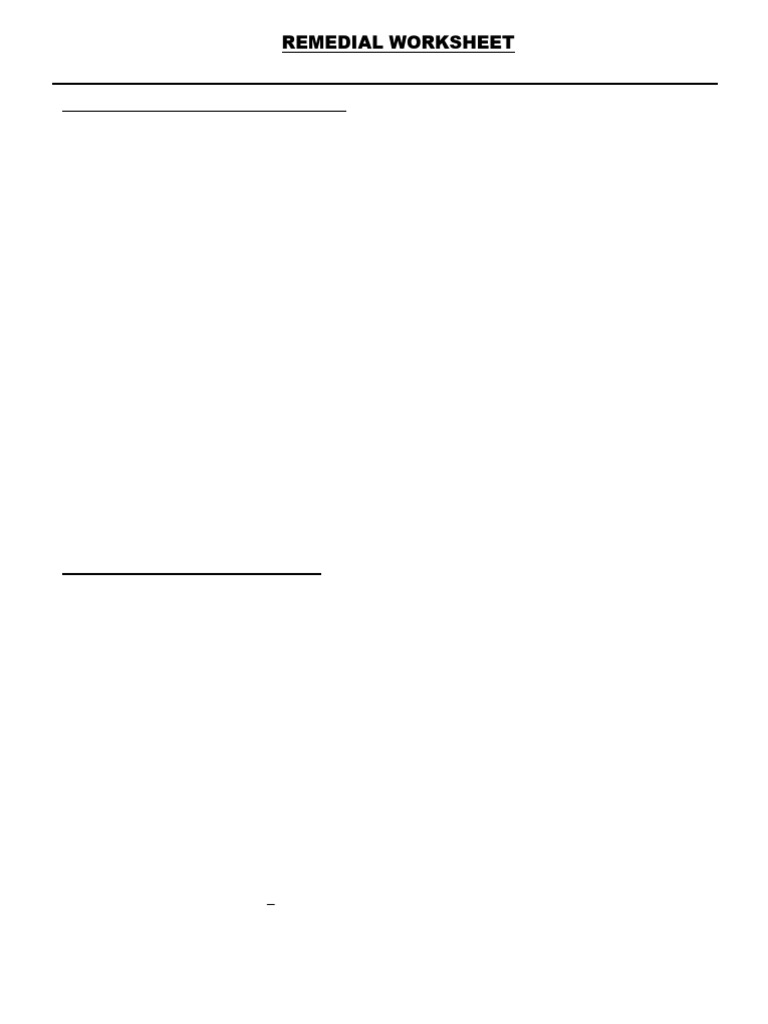 Remedial Work Sheet | PDF | Computing | Business Process