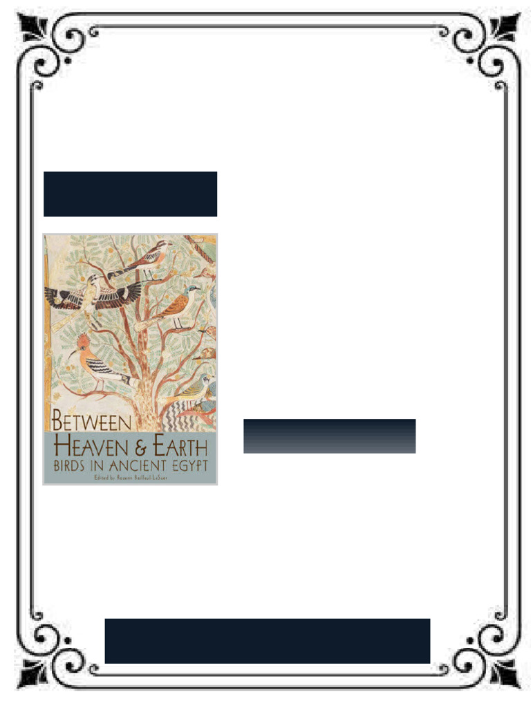 Between Heaven and Earth Birds in Ancient Egypt Rozenn Bailleul-Lesuer ...